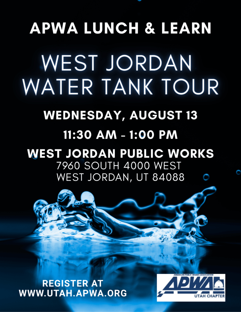 West Jordan Water Tank Tour – APWA Utah Chapter